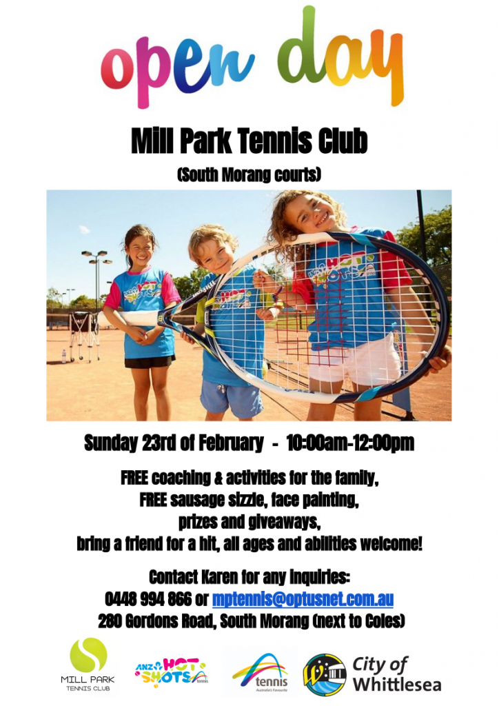 Open Day 2020 - Mill Park Tennis Club